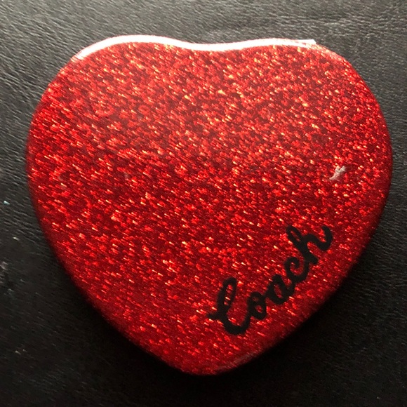 Coach | Accessories | Coach Glittering Red Heart Compact Mirror | Poshmark